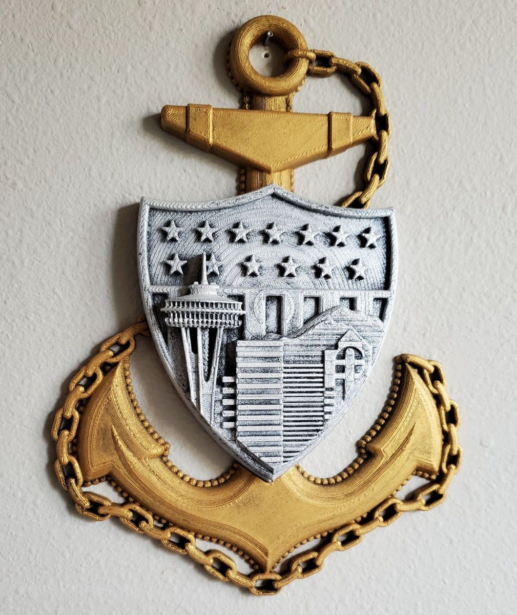 3D USCG Chief Anchor Mashup Seattle Area – Split Coast Creations