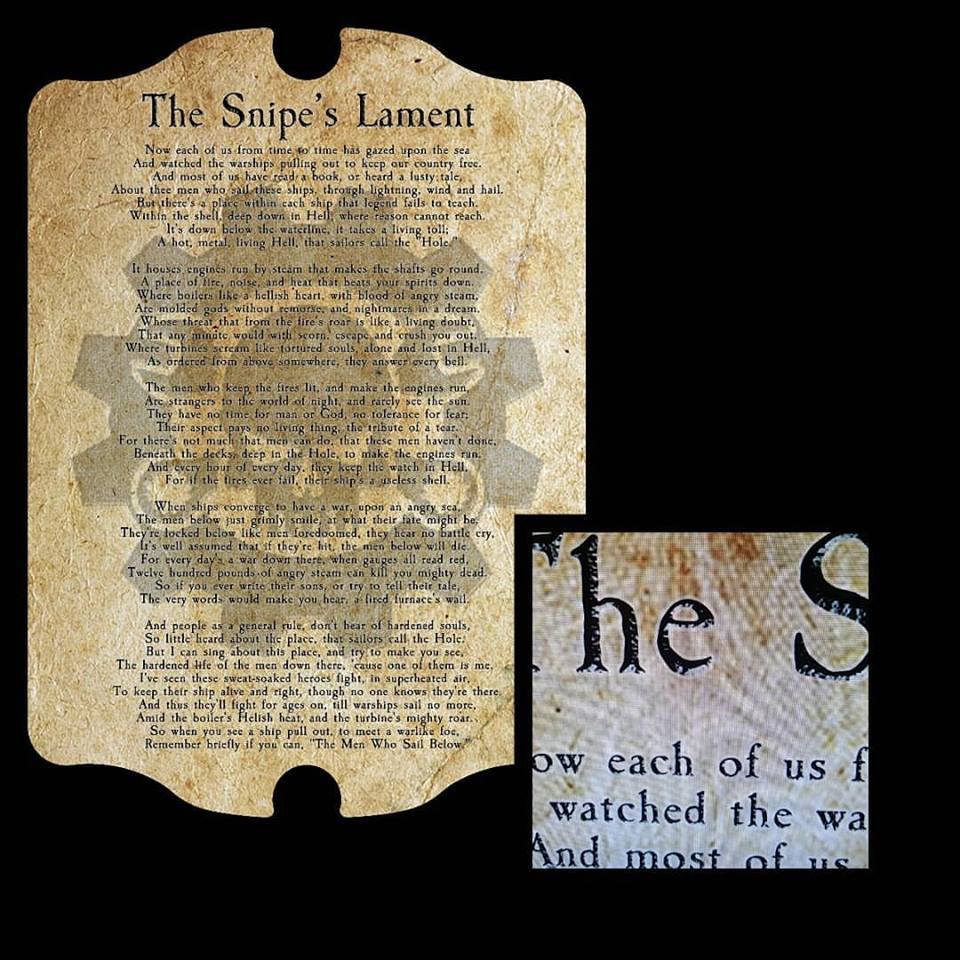 The Snipes Lament Plaque – Split Coast Creations